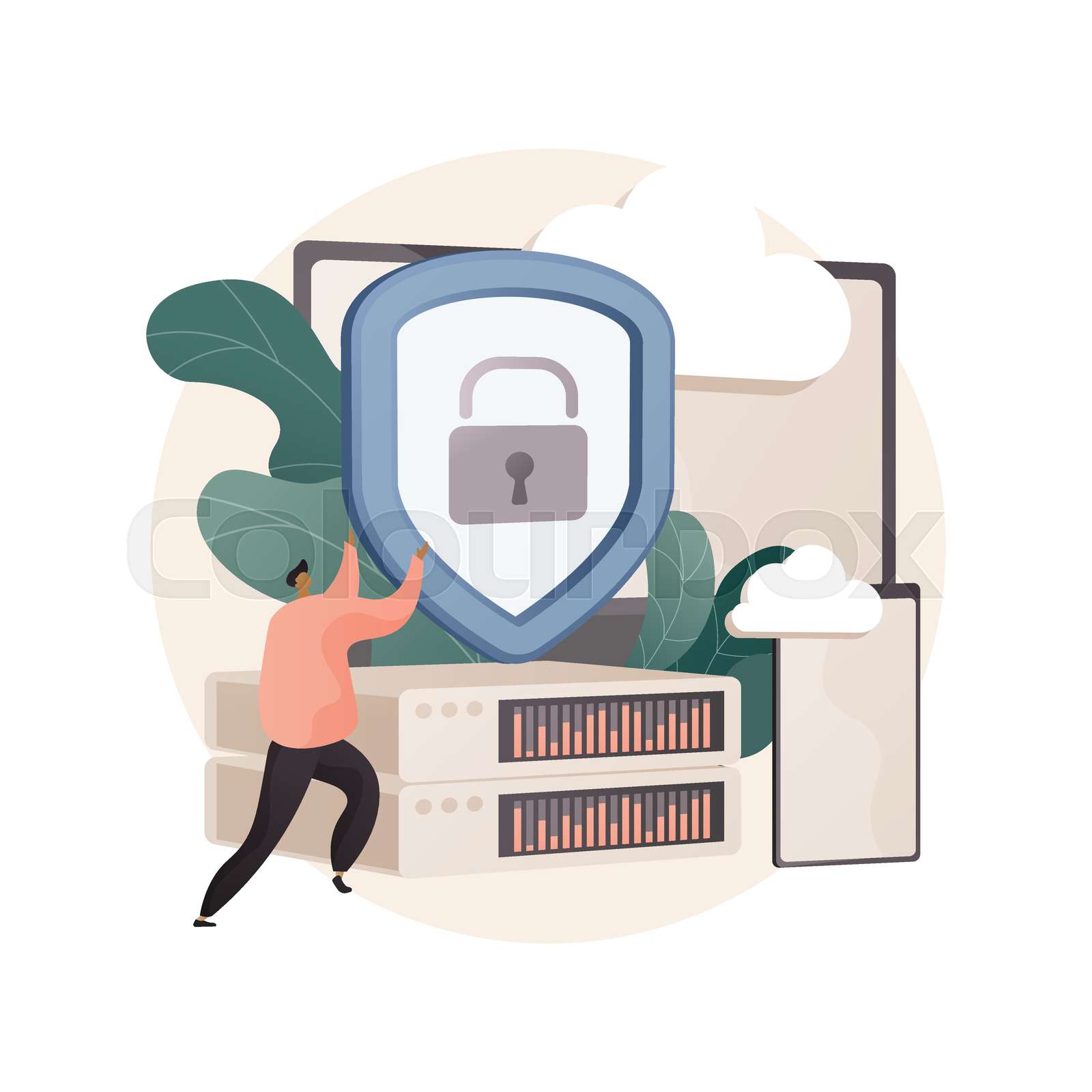 Data protection abstract concept vector illustration. | Stock vector ...