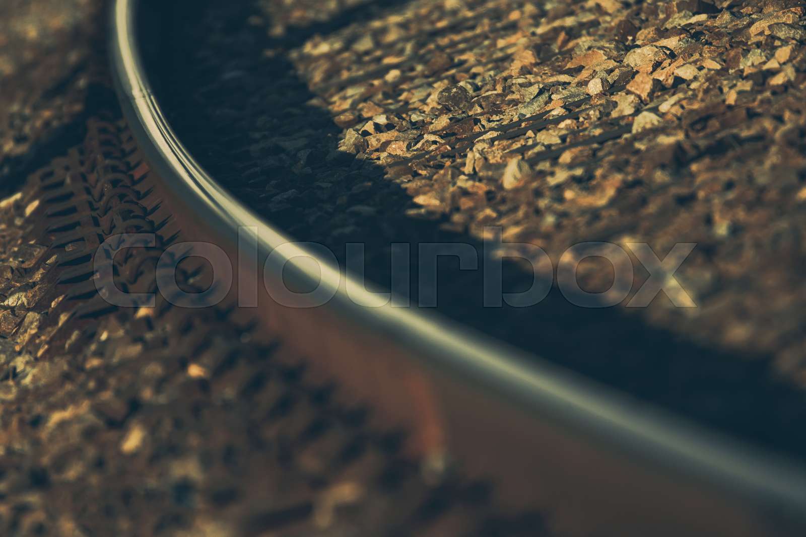 Curved Railroad Track Close Up | Stock image | Colourbox