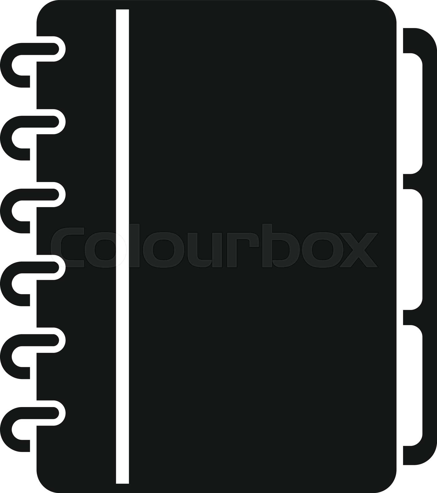 temario, planificador, icono | Vector de archivo | Colourbox