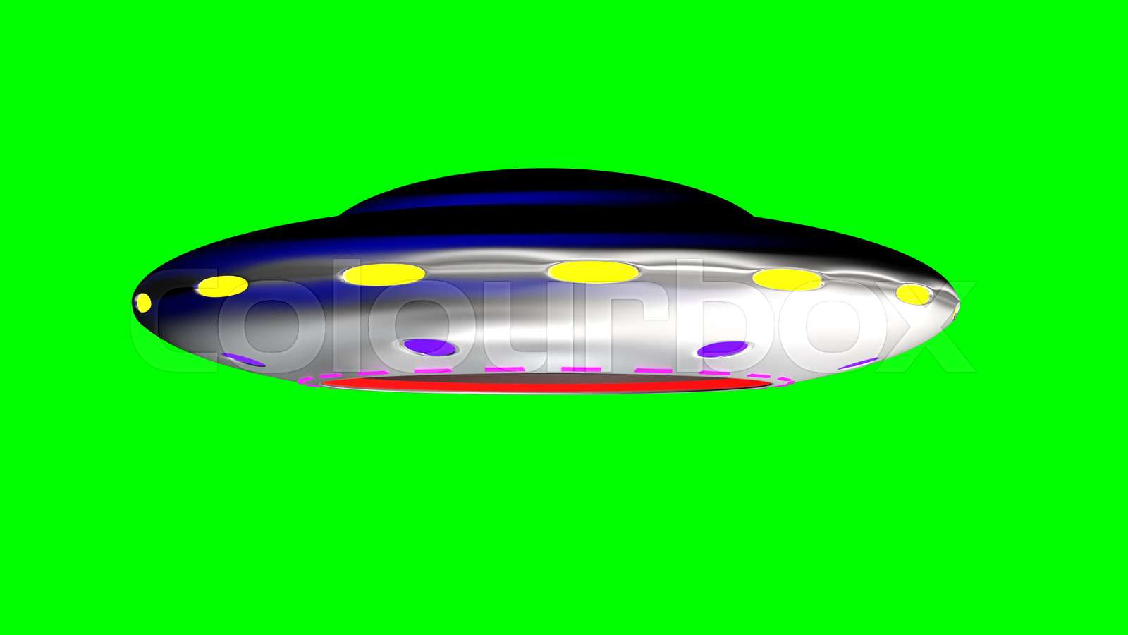 UFO Flying spaceship Universe space Green screen able to loop seamless ...