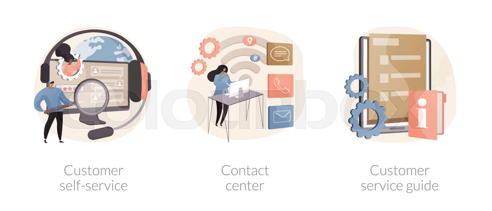 User support abstract concept vector illustrations. | Stock vector ...