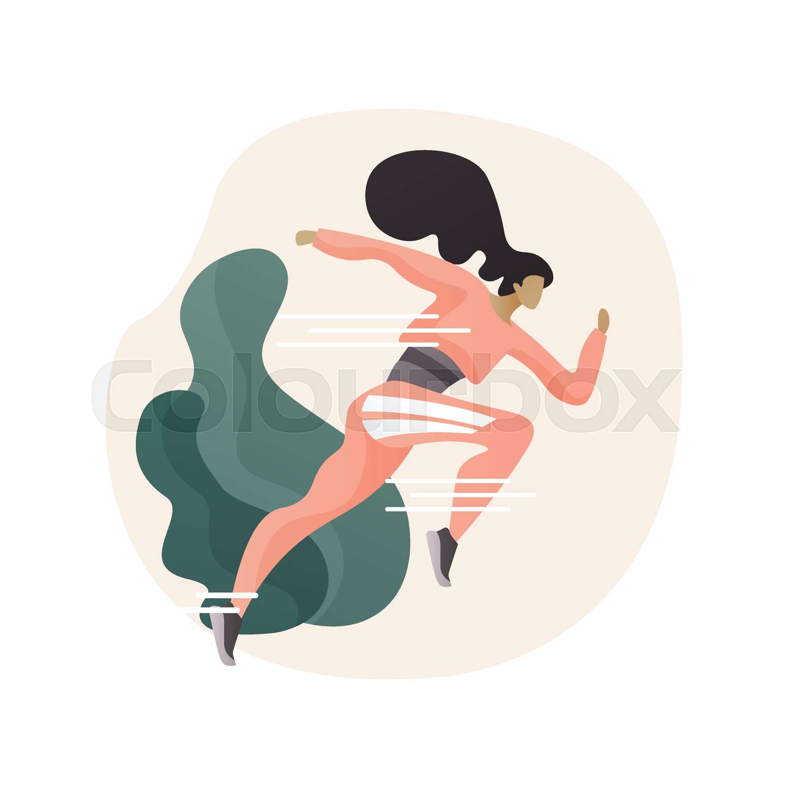 Running abstract concept vector illustration. | Stock vector | Colourbox