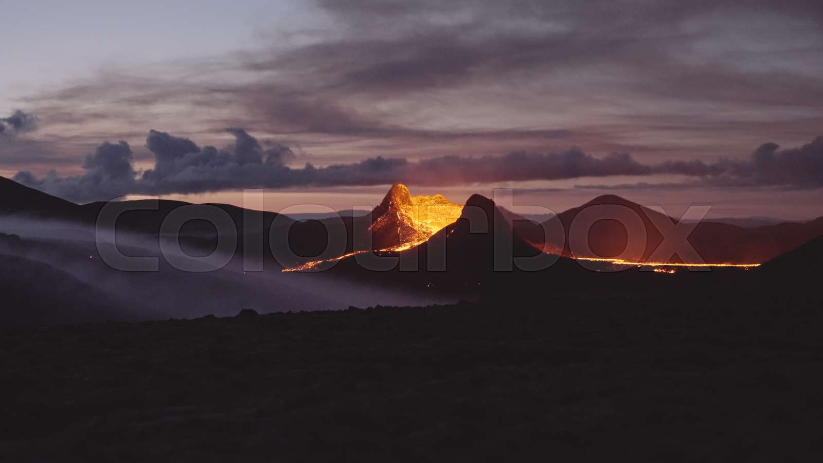 Calm Sky After A Volcano Erupting | Stock video | Colourbox
