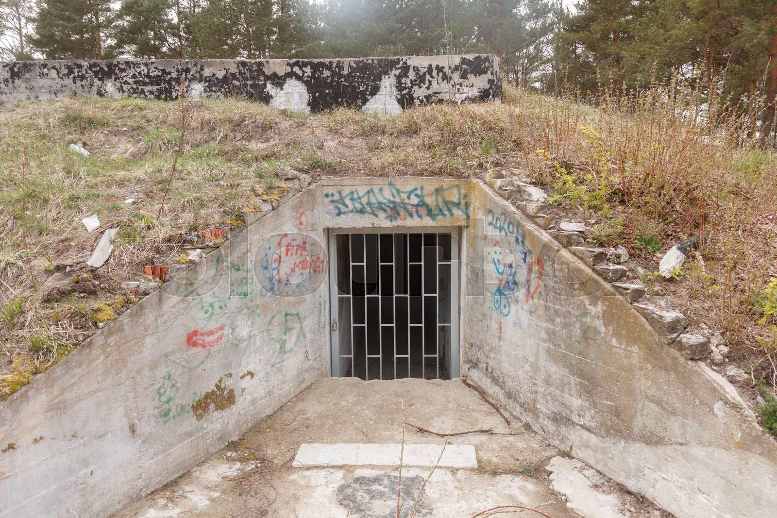 Entrance to the former Soviet Army bunker | Stock image | Colourbox