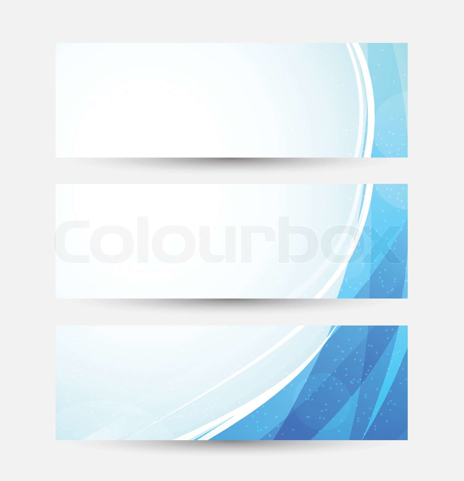 Set of bright blue banners | Stock vector | Colourbox