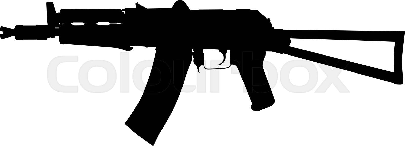 Assault rifle vector isolated | Stock vector | Colourbox