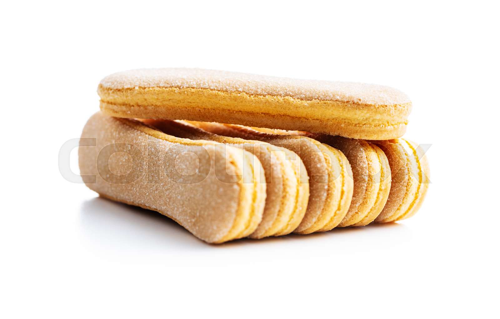 Italian cookie savoiardi. Sweet biscuits. Sponge cookies tiramisu ...