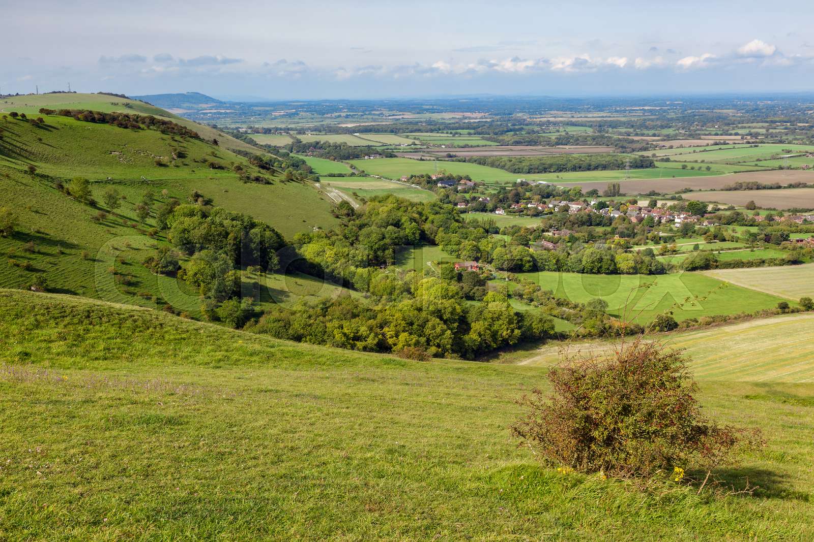 Green Undulating Hills of the Sussex Countryside | Stock image | Colourbox