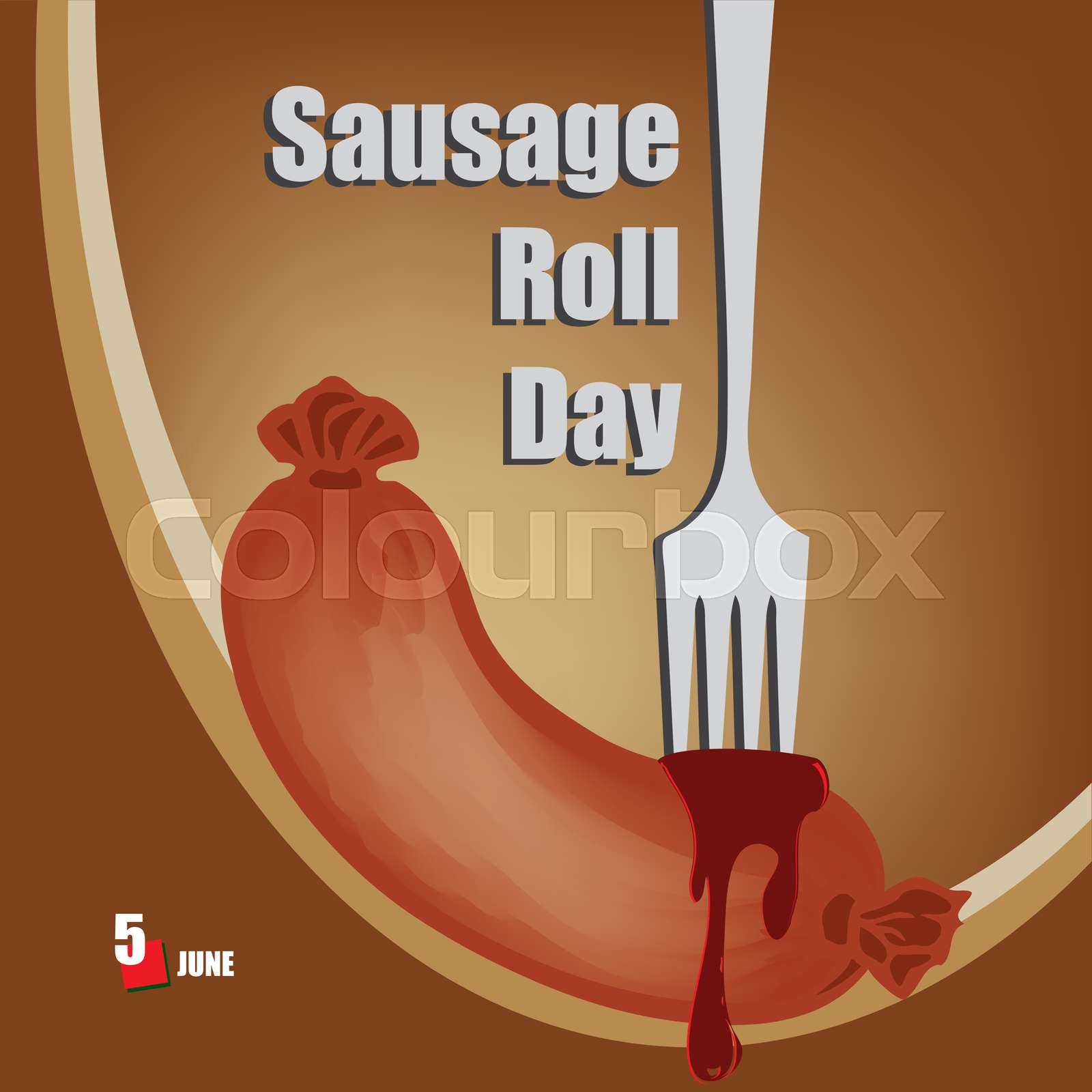 Sausage Roll Day | Stock vector | Colourbox