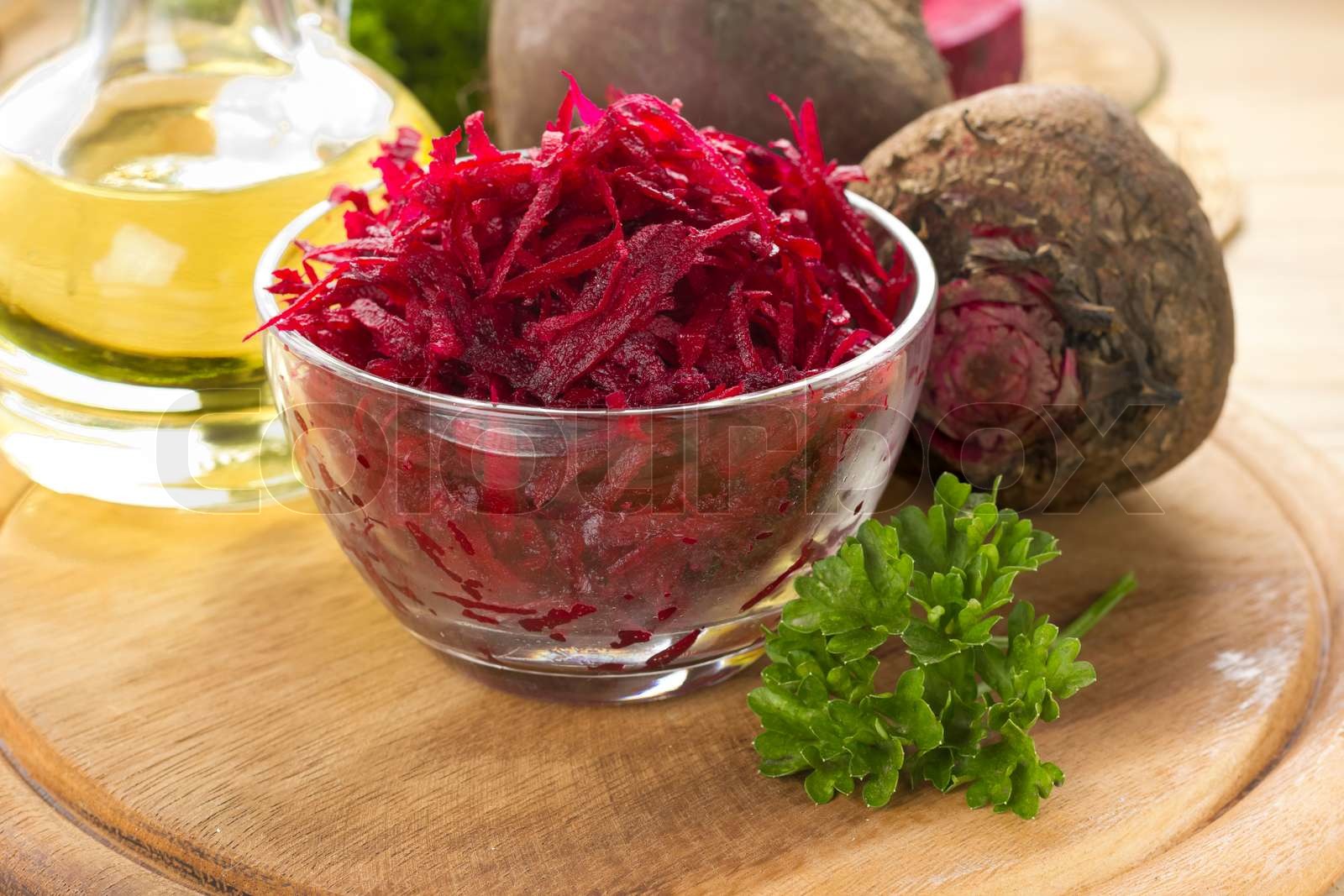 Raw grated beet | Stock image | Colourbox