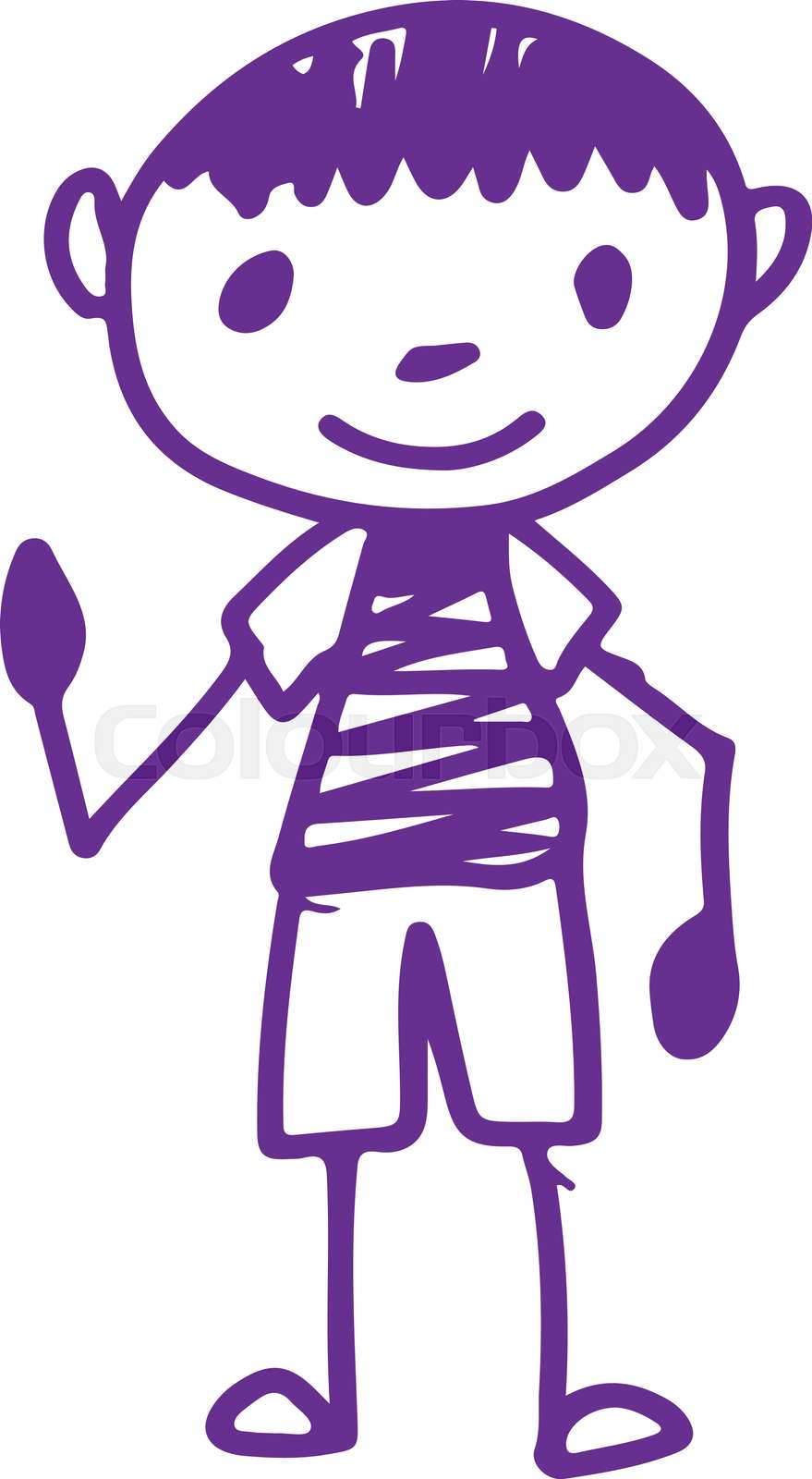 hand draw kid cartoon | Stock vector | Colourbox