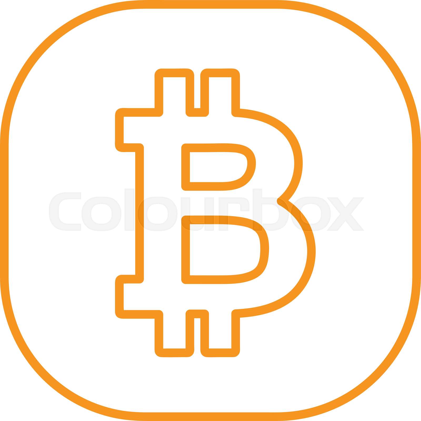 Bitcoin icon sign design | Stock vector | Colourbox