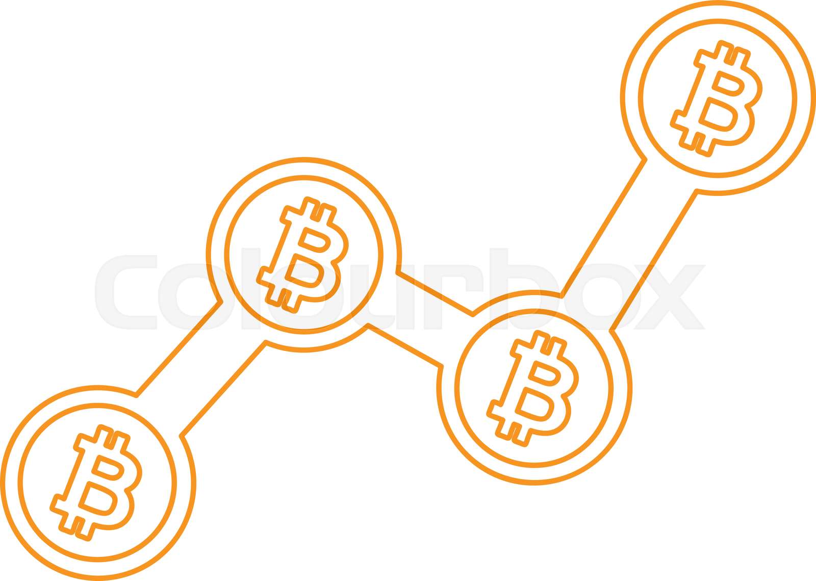 Bitcoin icon sign design | Stock vector | Colourbox
