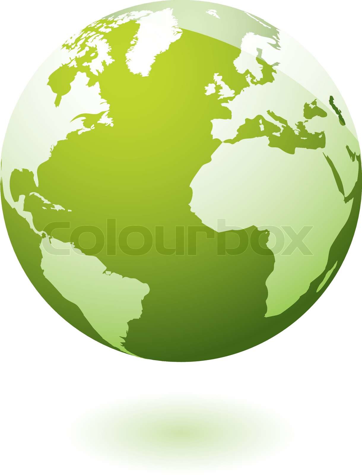 grüne Weltglobus | Stock-Vektor | Colourbox
