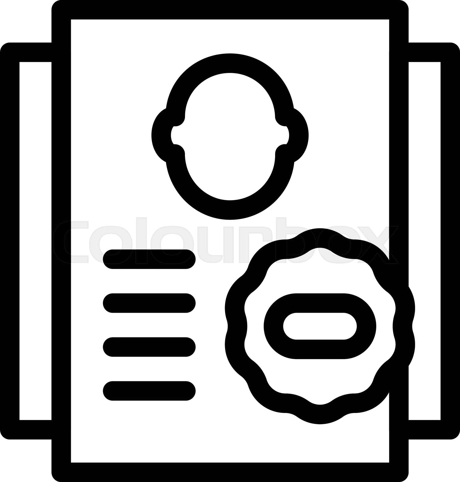 Blacklist page icon, outline style | Stock vector | Colourbox