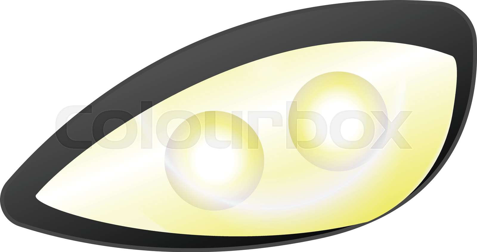 Car headlight icon, cartoon style | Stock vector | Colourbox