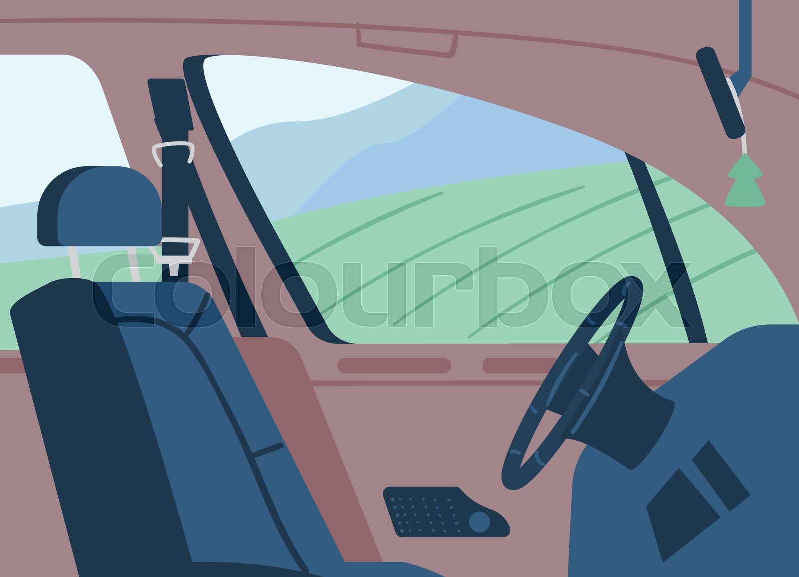 Car Windshield View Inside