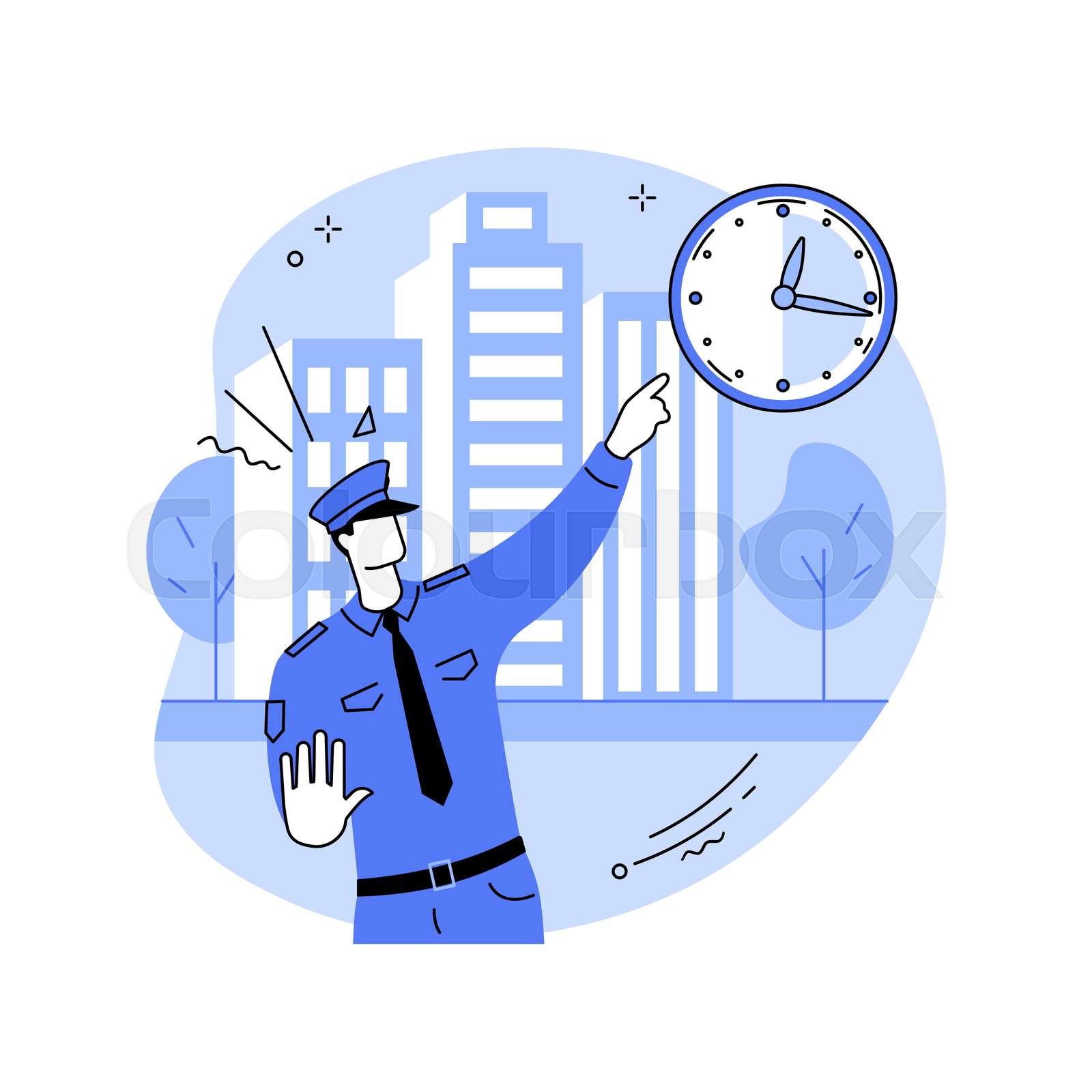 Curfew abstract concept vector illustration. | Stock vector | Colourbox