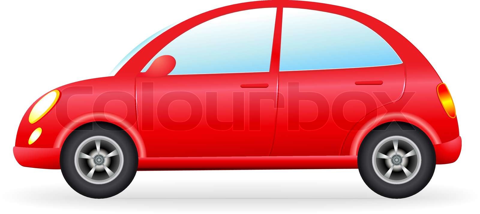 isolierte retro rot Auto Kontur, detail | Stock-Vektor | Colourbox
