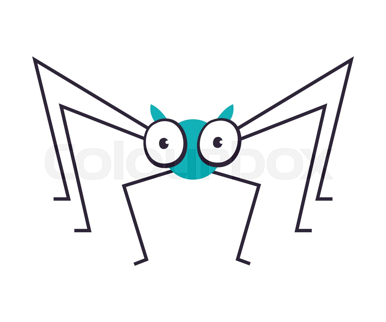 Cute Funny Spider Insect, Lovely Colorful Creature Cartoon Vector ...