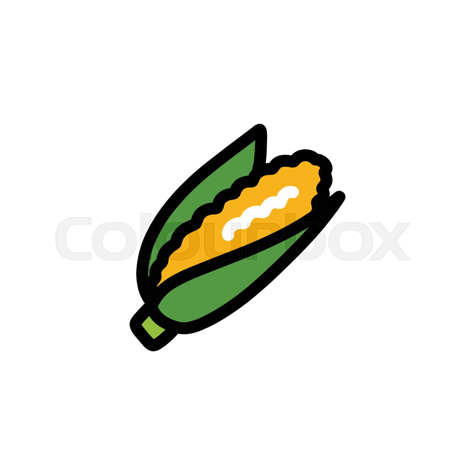 corn doodle icon, vector color line illustration | Stock vector | Colourbox