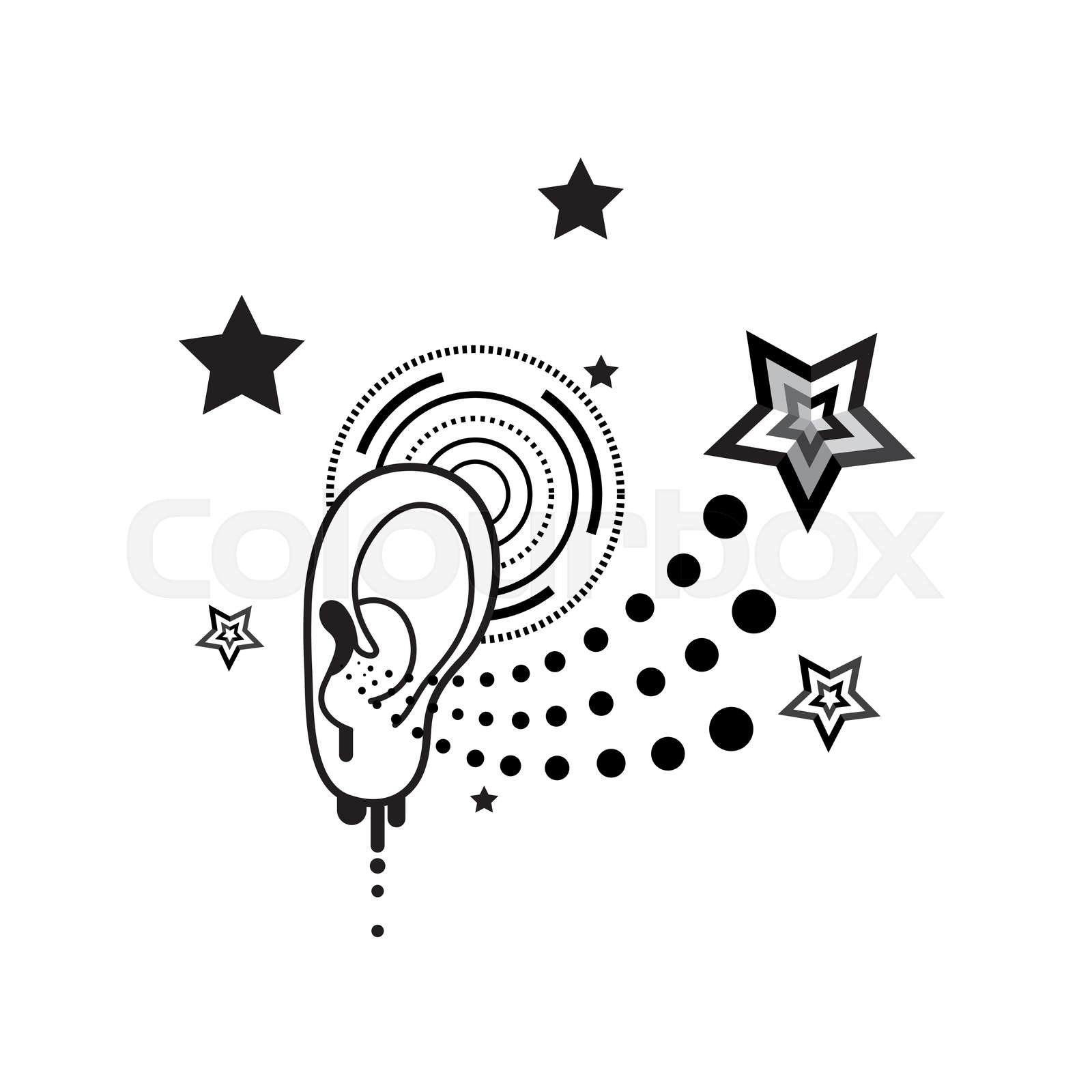 ear outline graphic | Stock vector | Colourbox