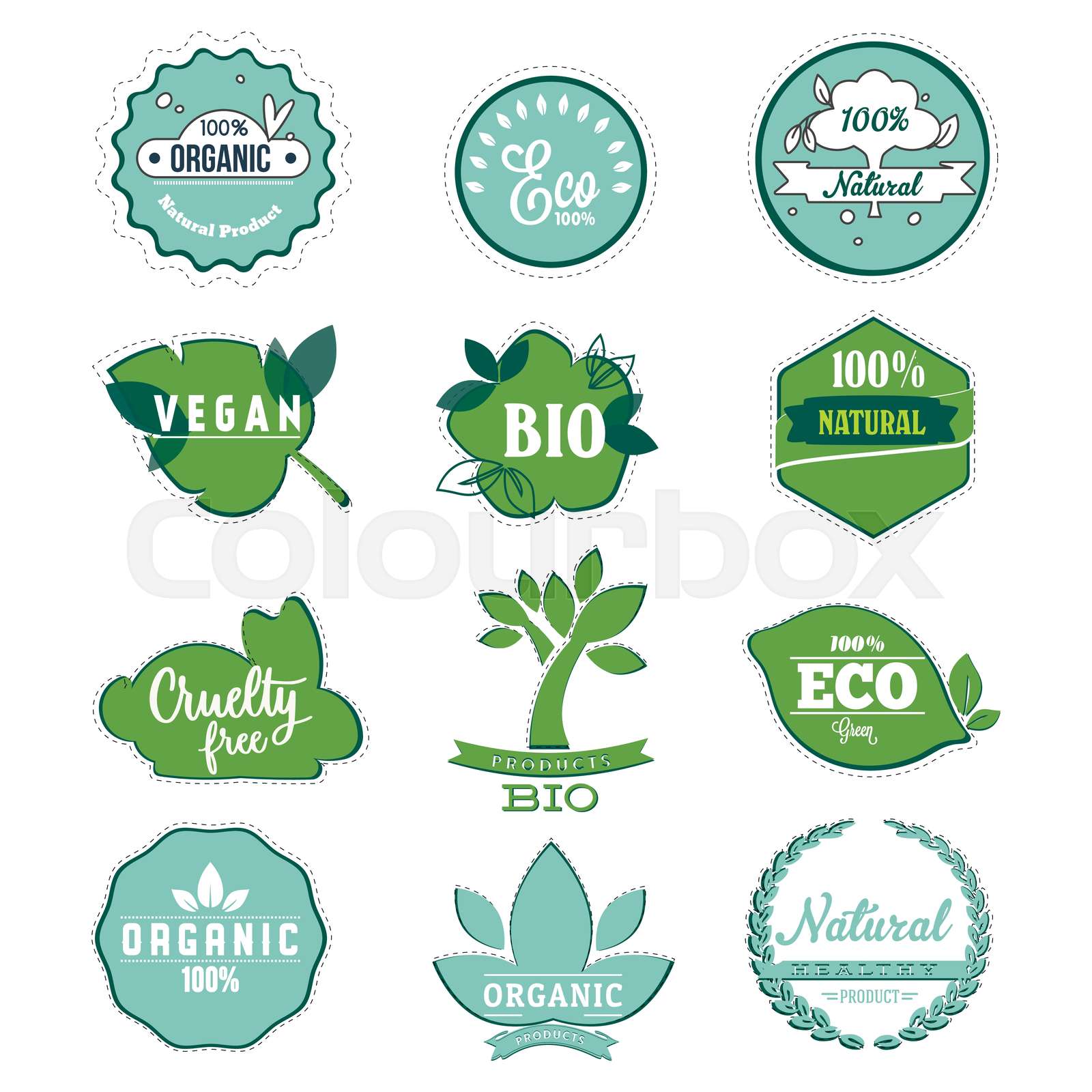 baum, zertifiziert, bio | Stock-Vektor | Colourbox