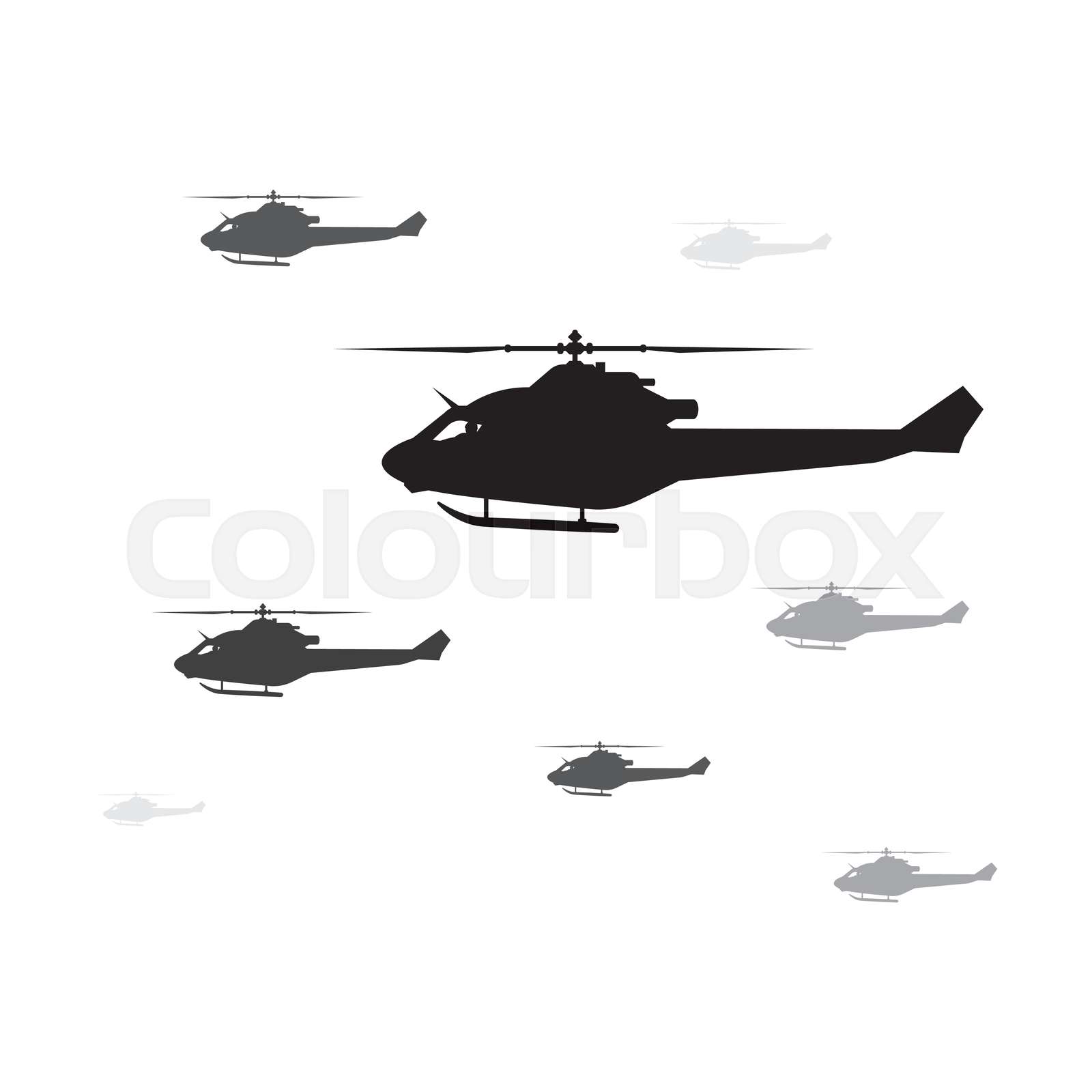 Military helicopter icon vector illustration | Stock vector | Colourbox