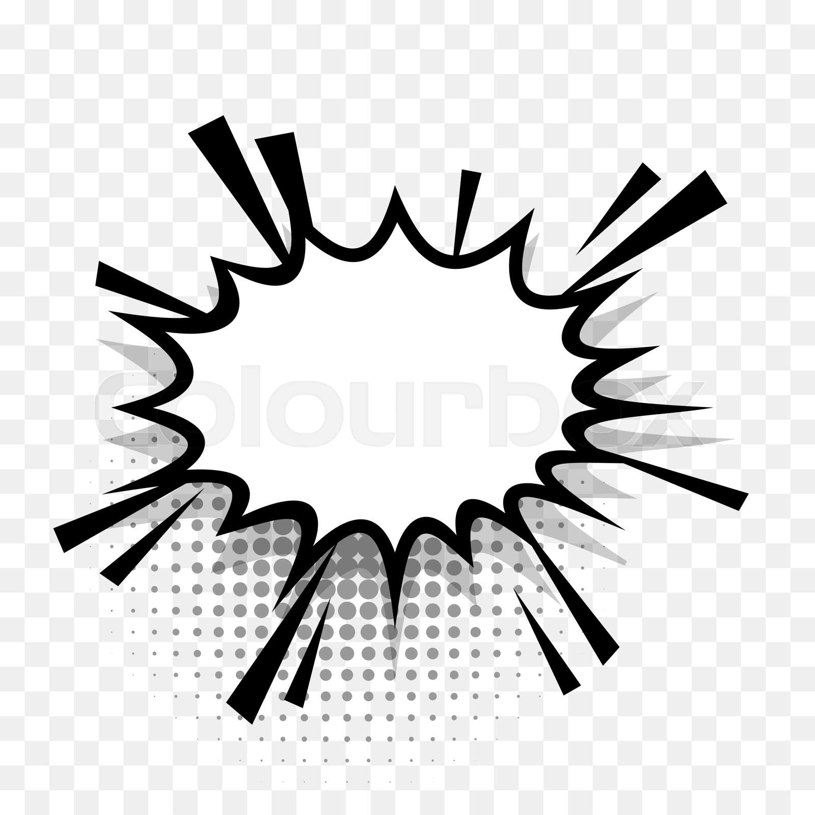 Yellow comics speech bubble for text | Stock vector | Colourbox