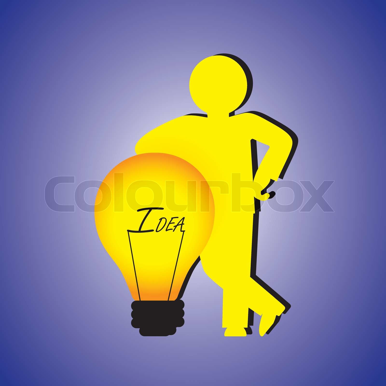 Concept illustration of person with creative ideas The graphic contains ...