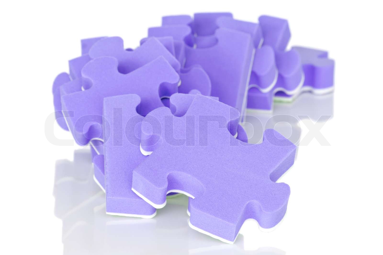 pile of purple puzzle | Stock image | Colourbox