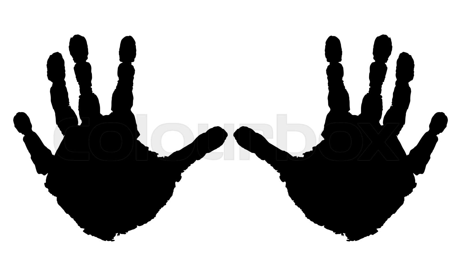 Handprints of palms of child, isolated. Vector illustration. | Stock ...