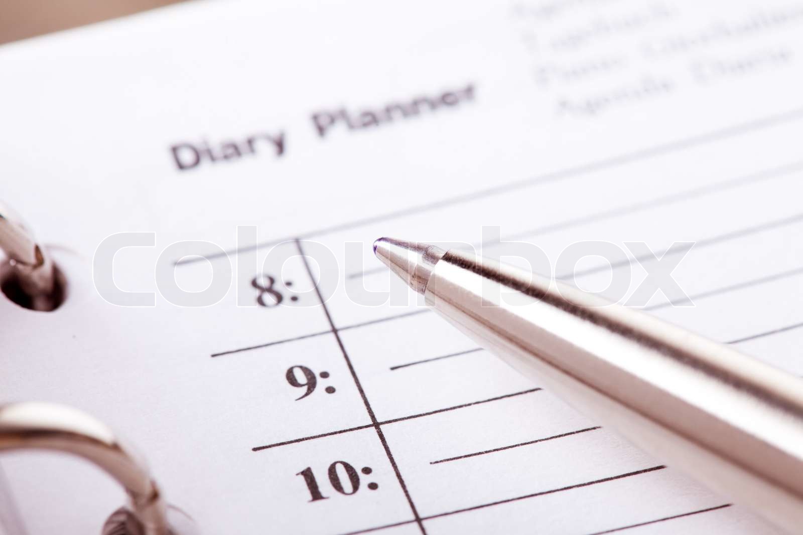 Plan organizer | Stock image | Colourbox