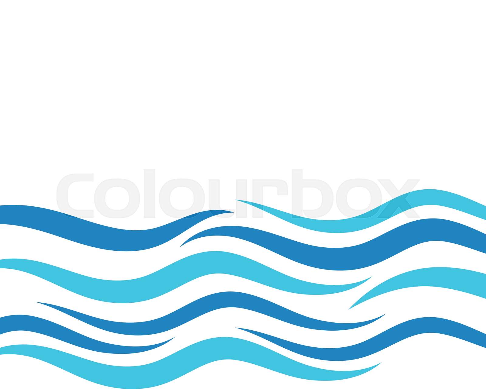 Water wave vector illustration design | Stock vector | Colourbox