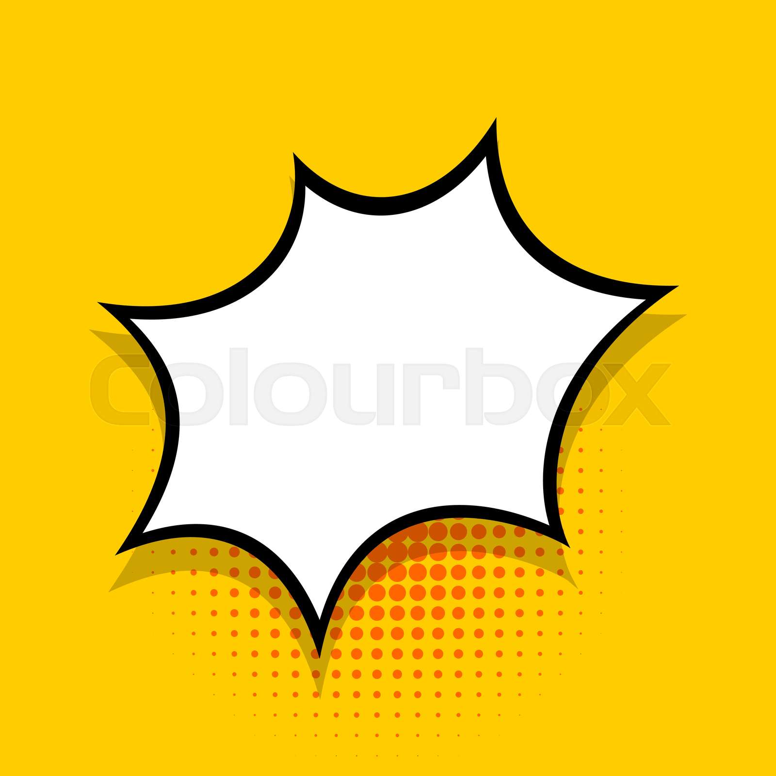 Yellow comics speech bubble for text | Stock vector | Colourbox