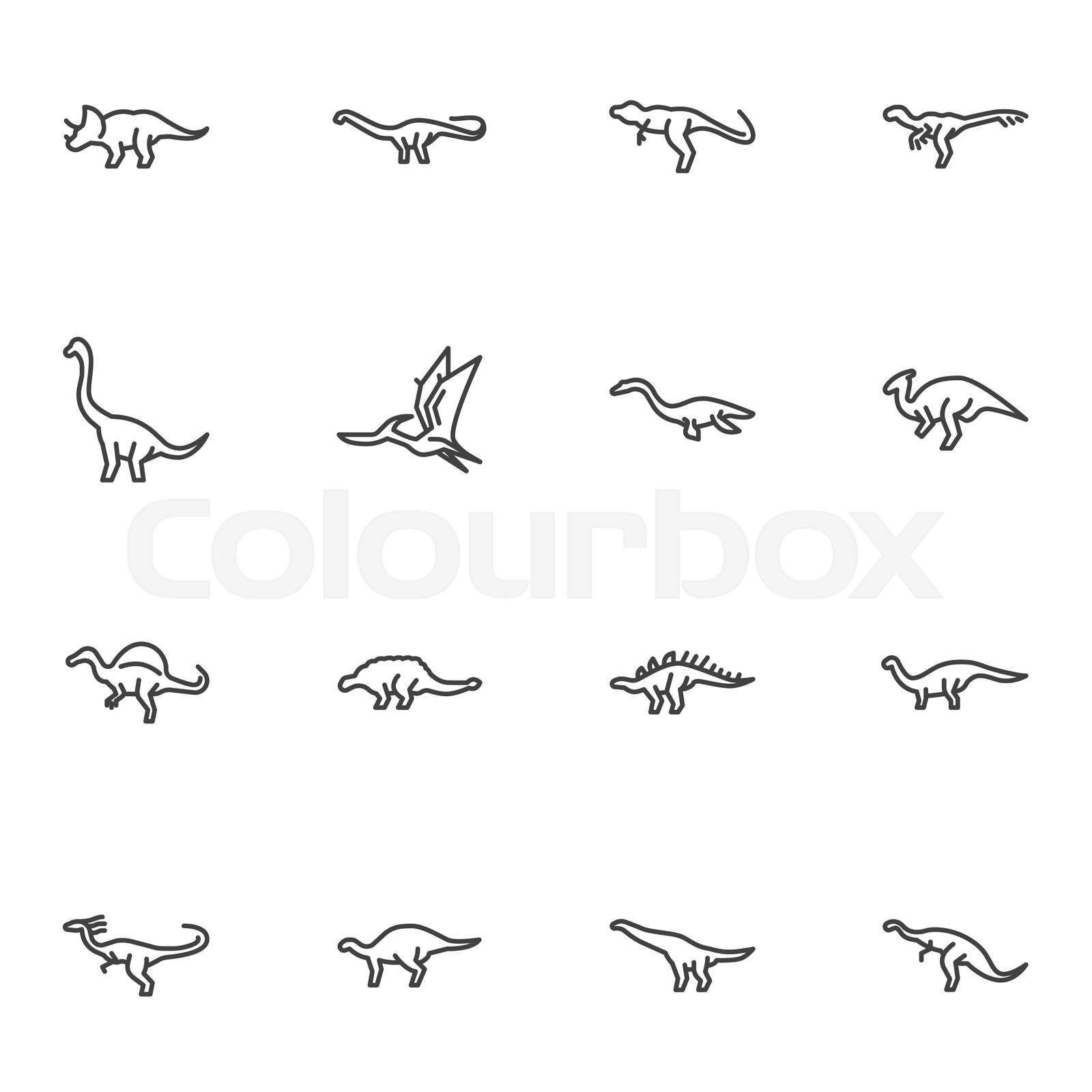 Simple Brontosaurus Outline