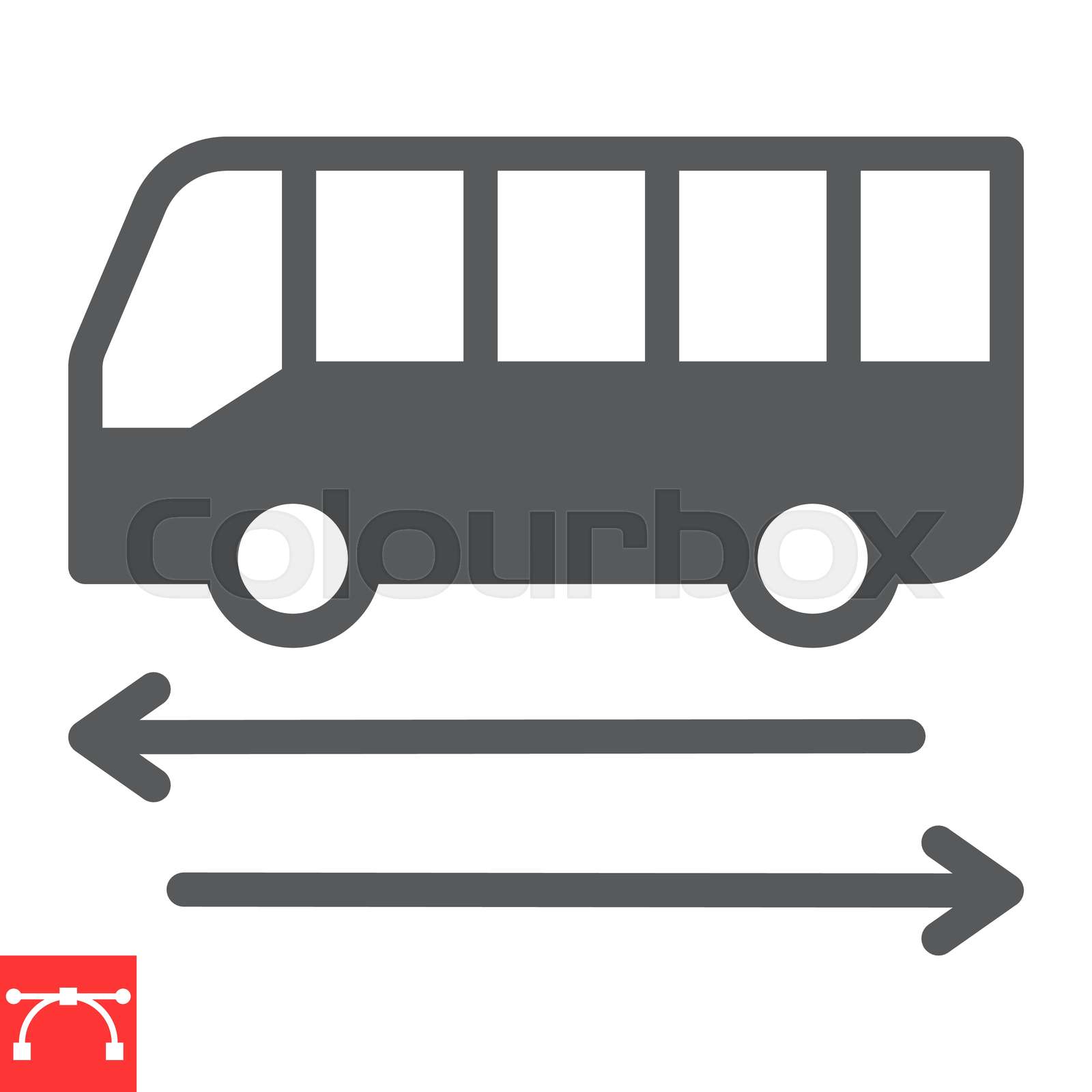 Shuttle bus glyph icon | Stock vector | Colourbox