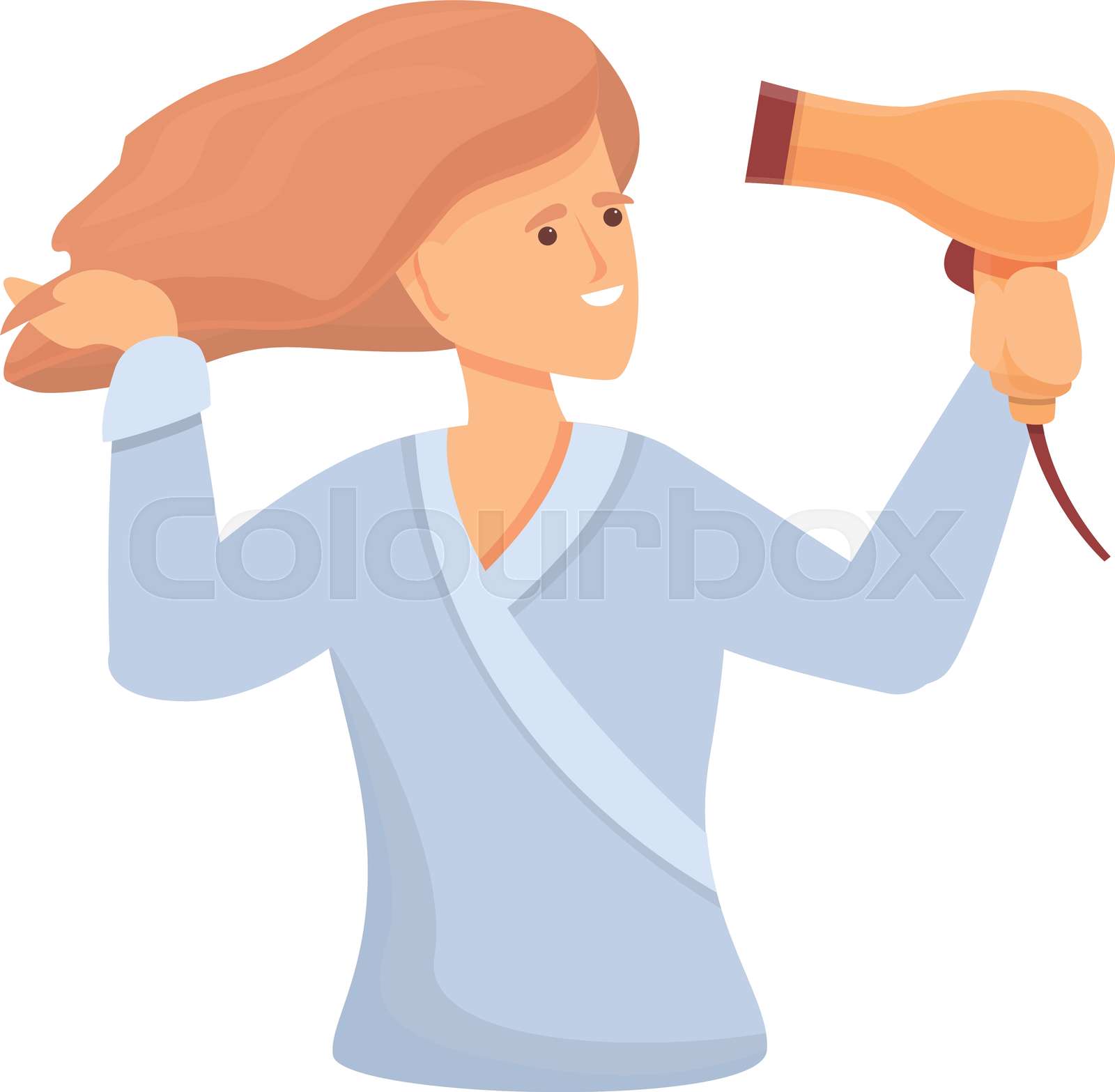 Blow Dry Hair Clipart