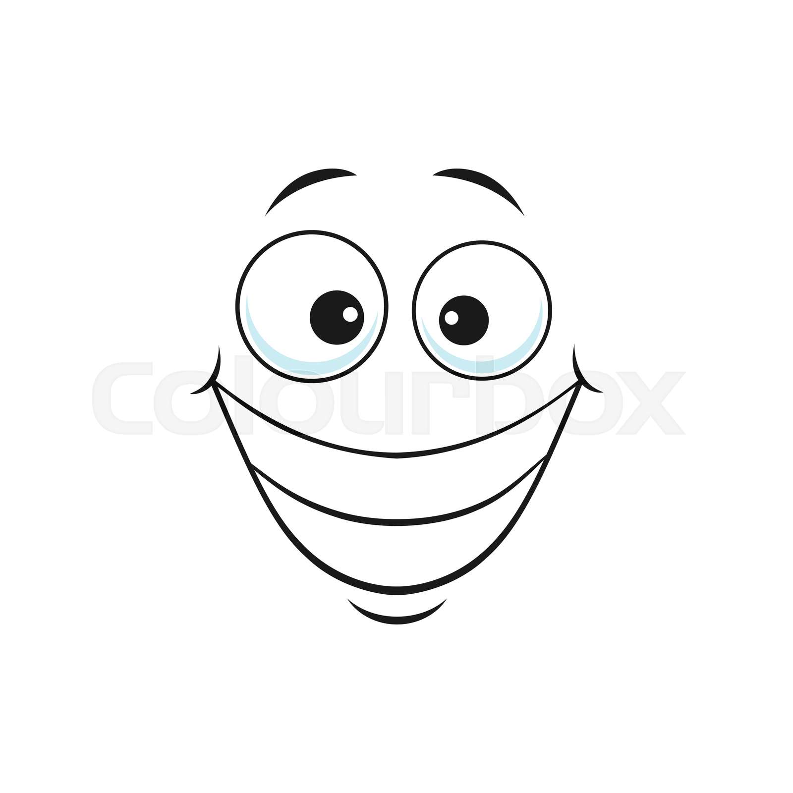 Smiling emoji with big toothy smile isolated icon | Stock vector ...