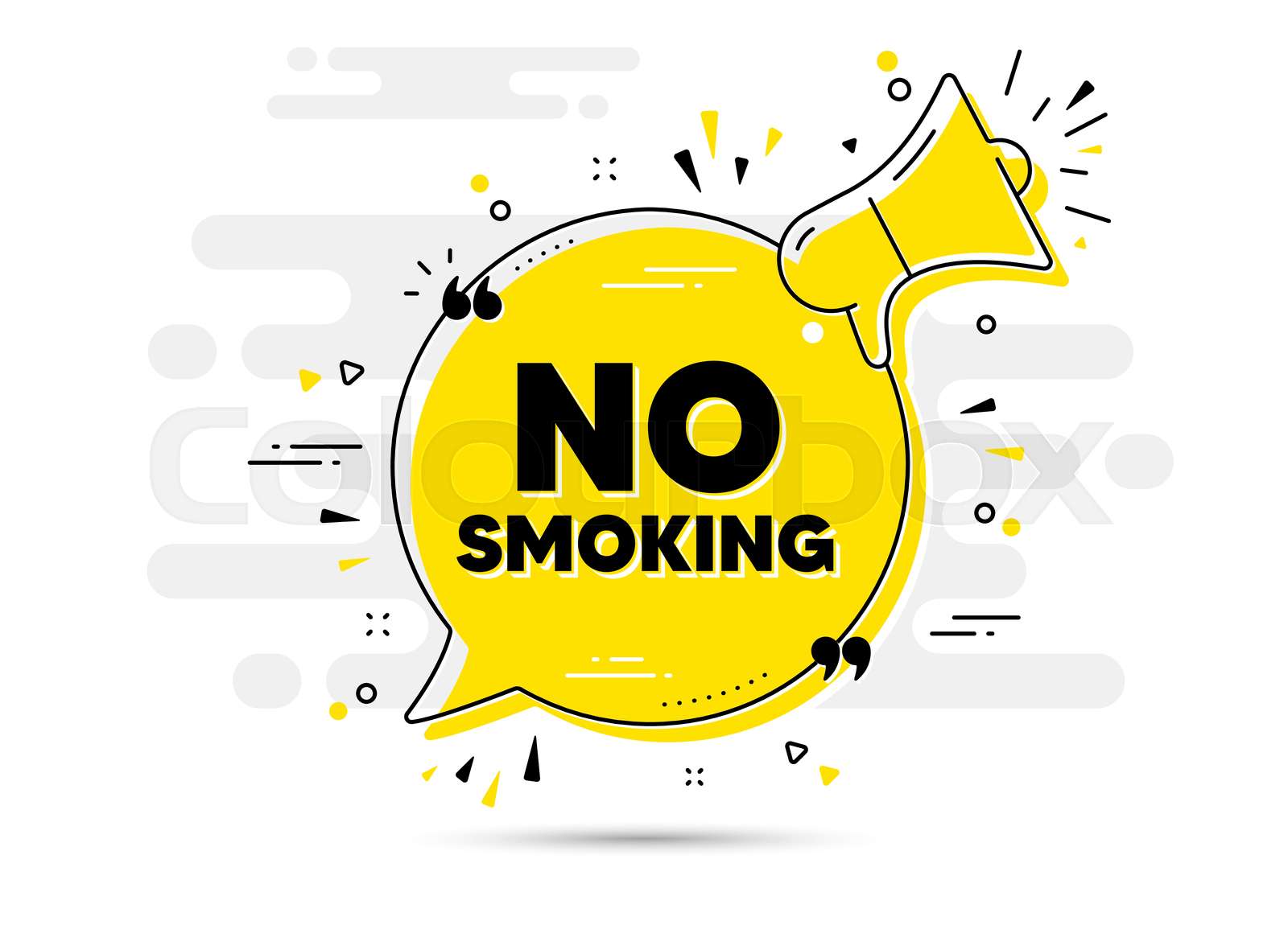 No smoking banner. Stop smoke sign. Vector | Stock vector | Colourbox