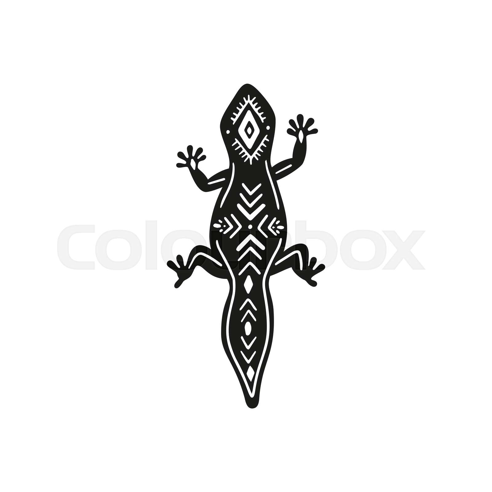 Black And White Lizard Clipart