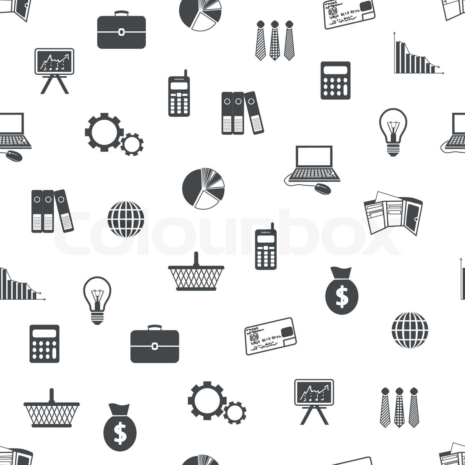 seamless finance pattern | Stock vector | Colourbox