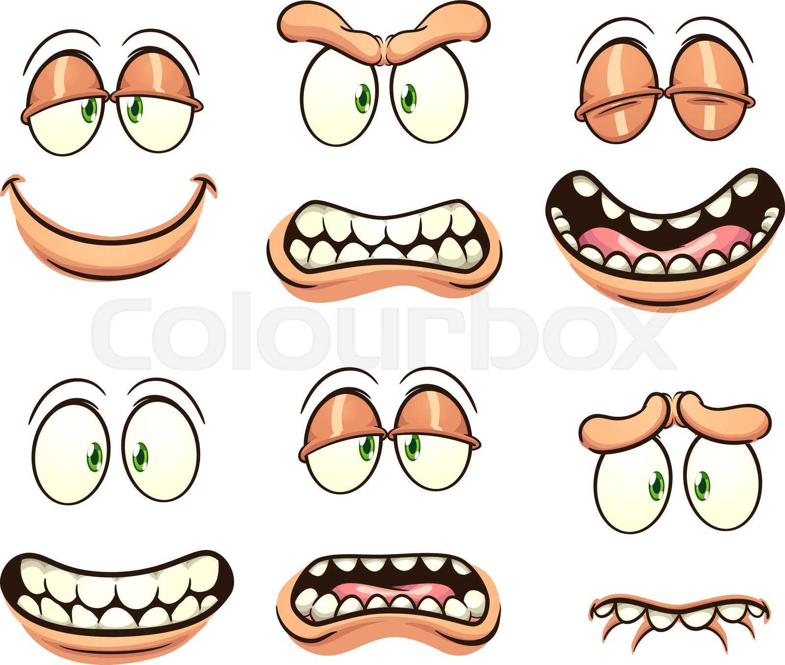 Cartoon faces | Stock vector | Colourbox