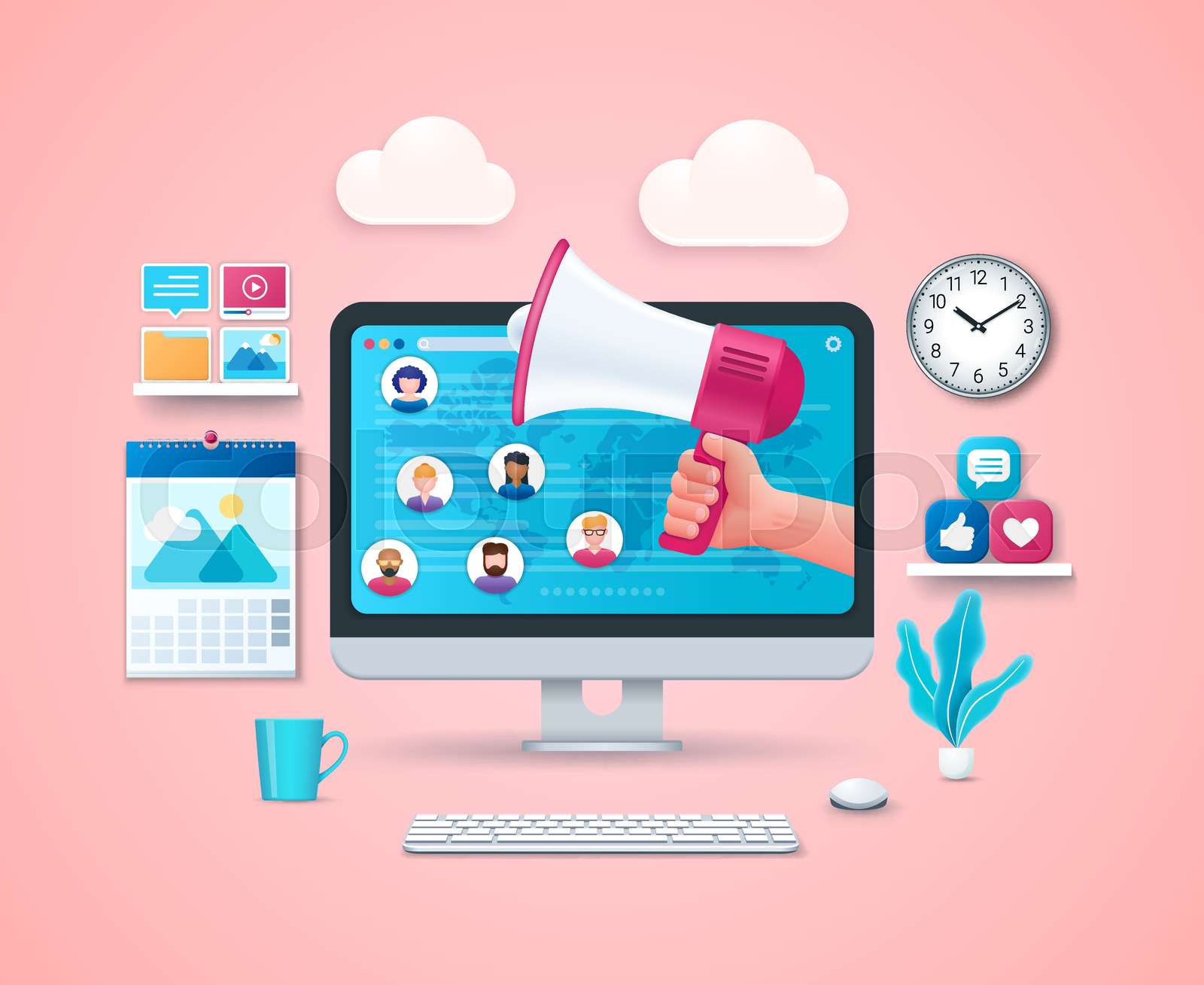 mobile app screen template set 01 | Stock vector | Colourbox