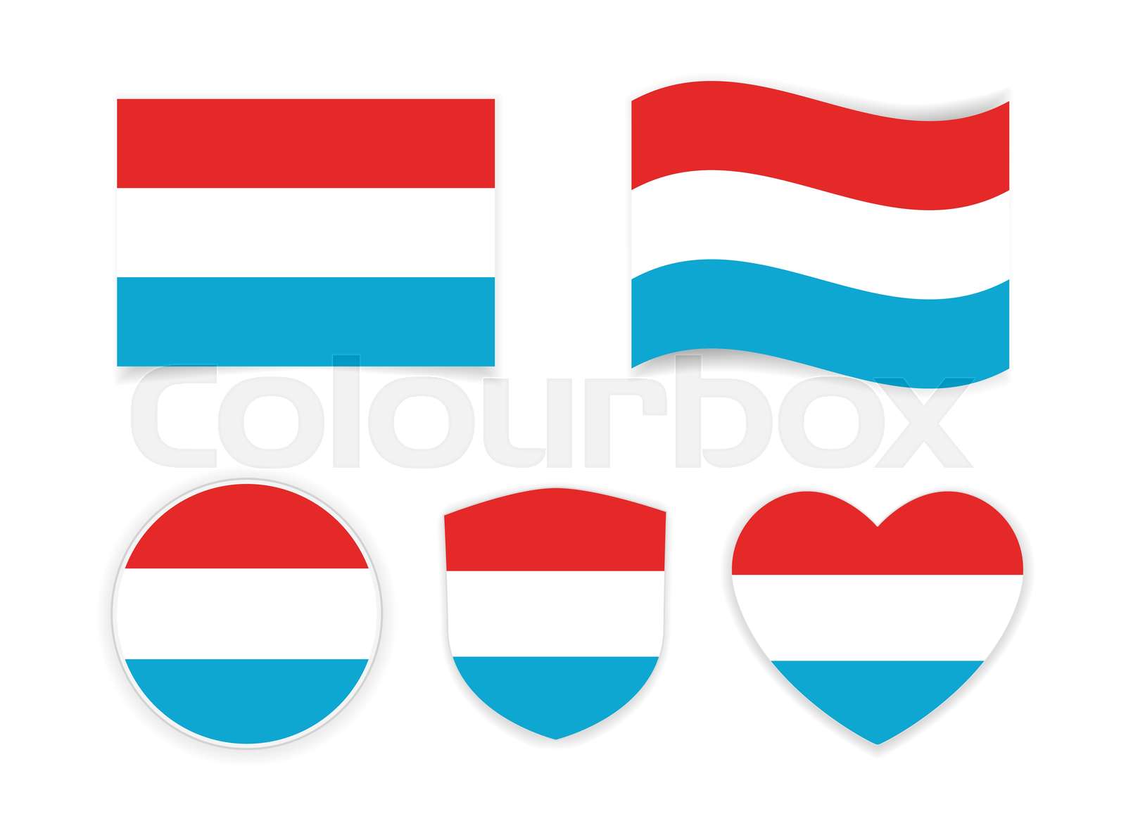 Flag luxembourg icon | Stock vector | Colourbox