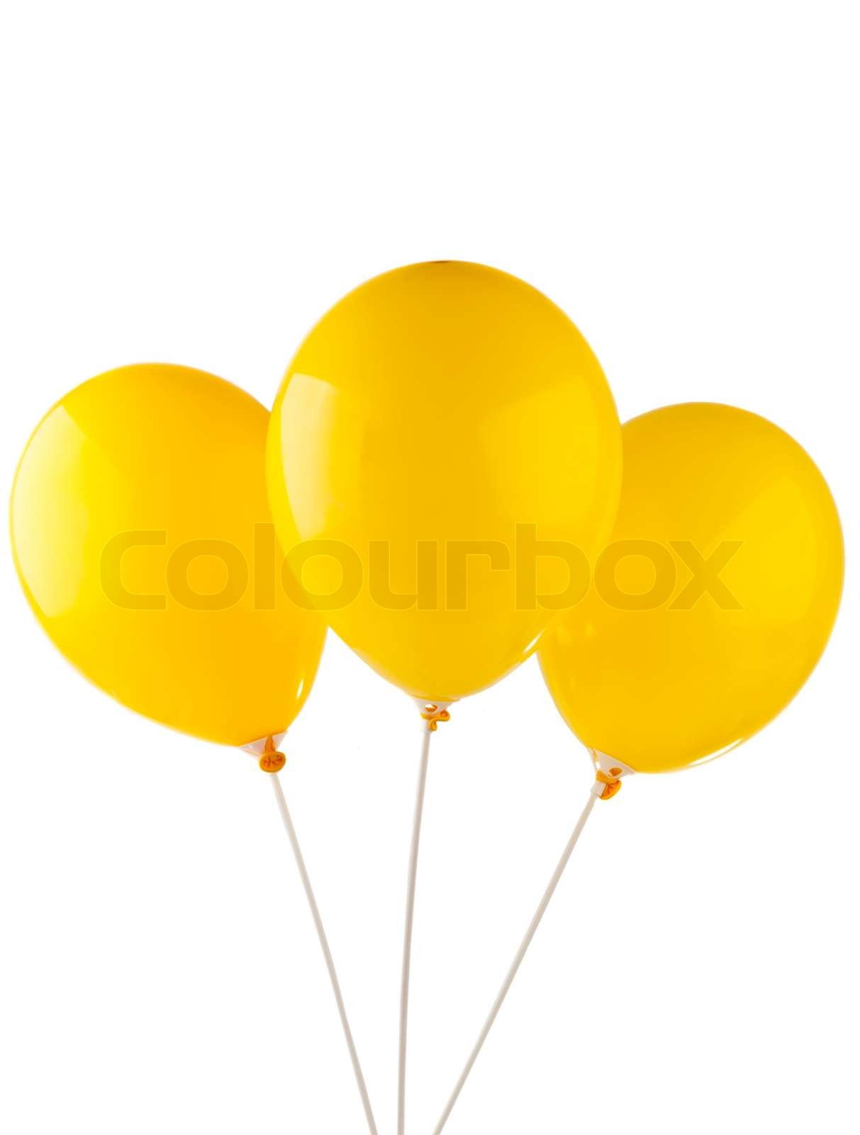yellow balloon isolated | Stock image | Colourbox