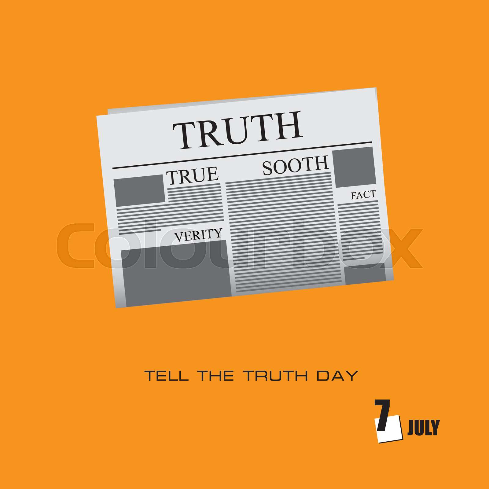 Tell The Truth Day | Stock vector | Colourbox