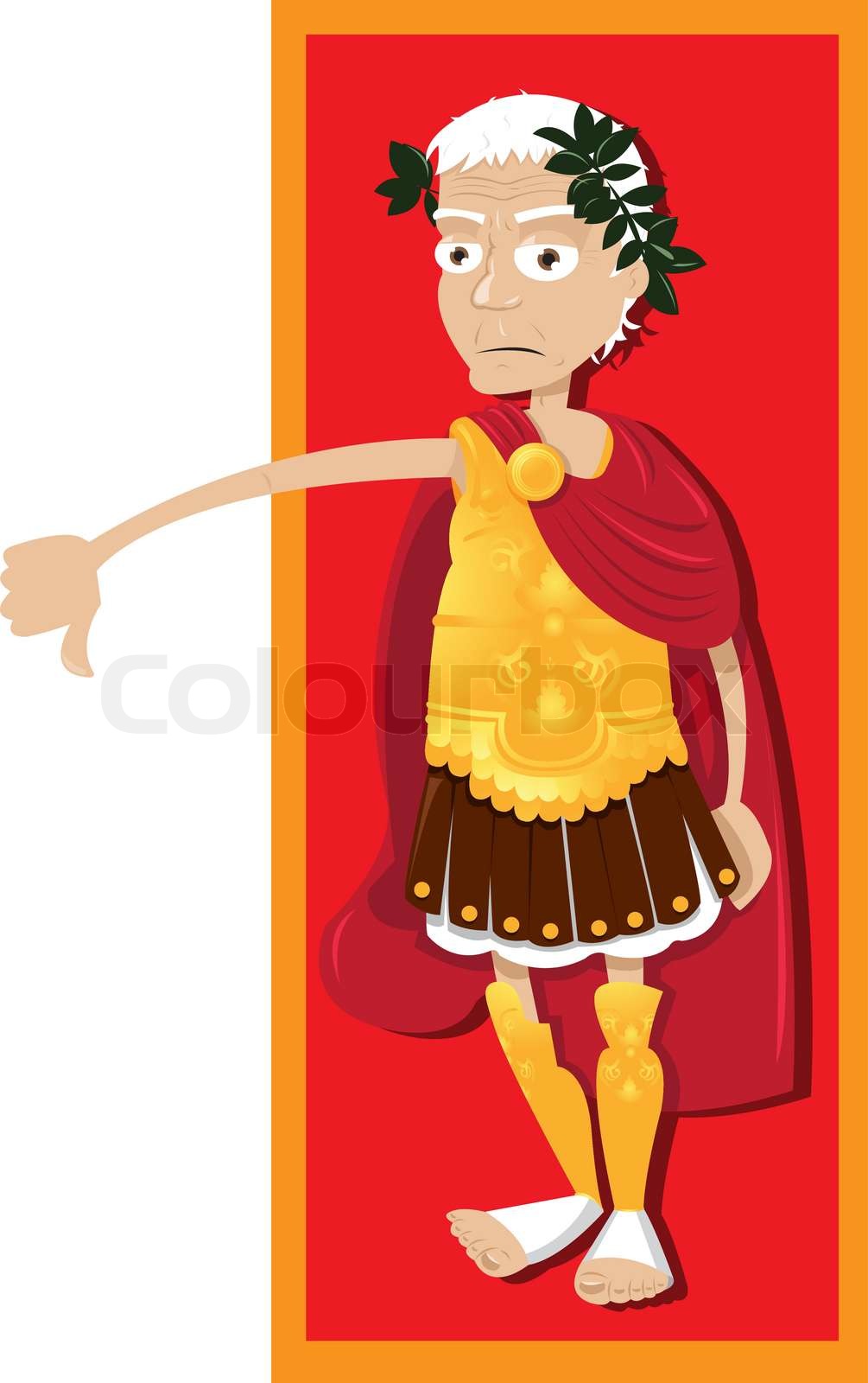 Julius Caesar Thumbs Down | Stock vector | Colourbox