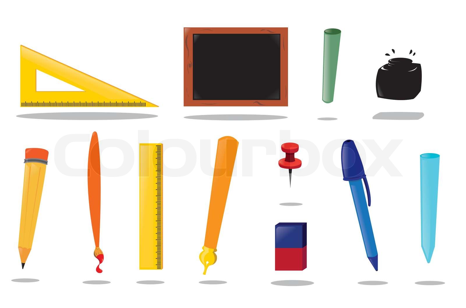 School Equipment | Stock vector | Colourbox