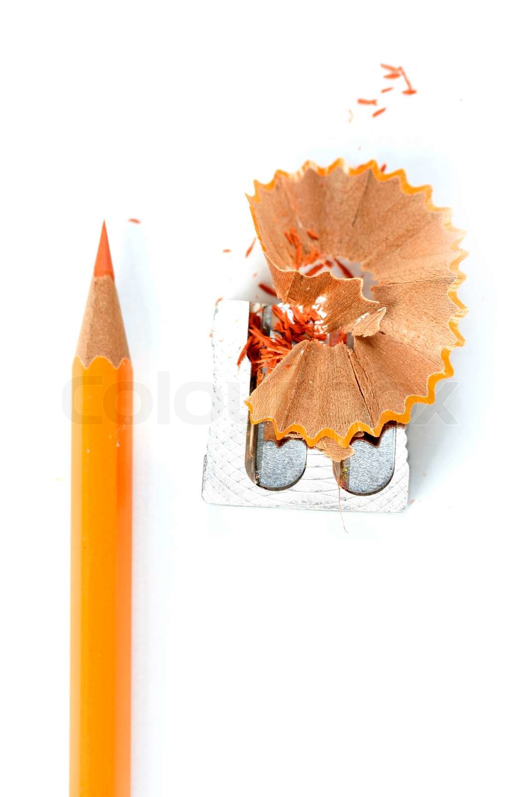 Bleistift und Anspitzer | Stock Bild | Colourbox